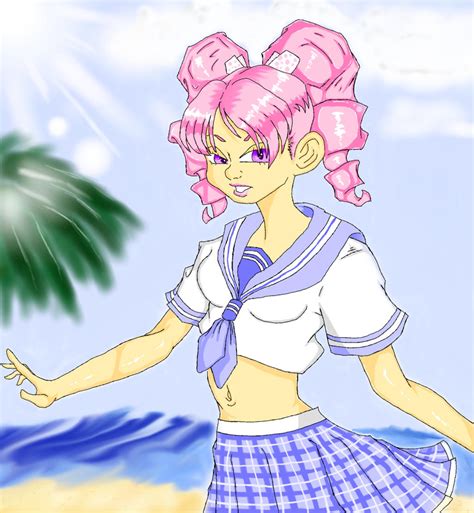 Japanese Schoolgirl Beach By Pc Digital Anime On Deviantart
