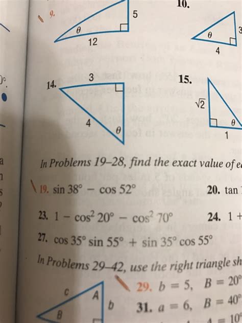 get answer find the exact value of sin 38 degree cos 52 degree 1 cos 2 20 transtutors