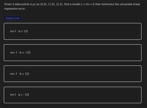 solved given 3 data points x y as 0 0 1 0 2 2