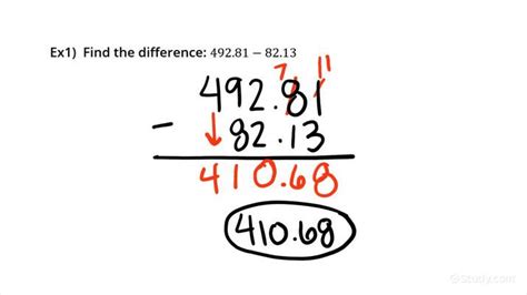 how to subtract multi digit decimals using the standard algorithm math