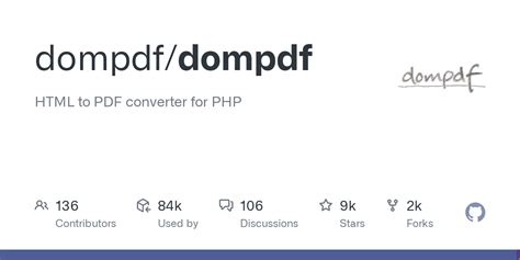 github dompdf dompdf html to pdf converter for php