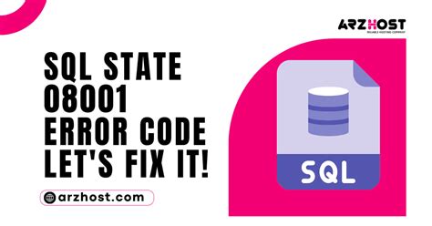 SQL State 08001 Error Code Let S Fix It ARZ Host