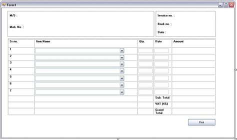 Invoice Print In Vb Net Or C Stack Overflow