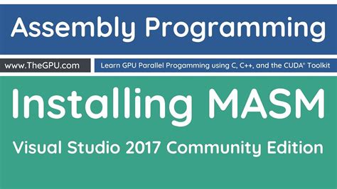 learn assembly language programming installing masm microsoft macro assembler youtube