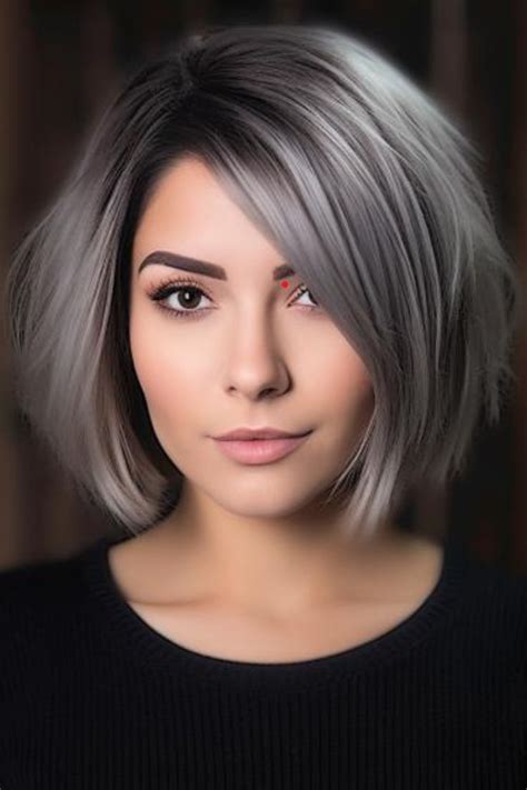 40 Gorgeous Ideas Of Gray Blending For Dark Hair In 2024 Grey Ombre Hair Grey Hair Color