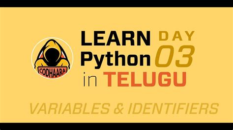Day 03 Python For Beginners In Telugu Variables And Identifiers YouTube