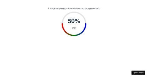 Vue2 Circle Progress Examples CodeSandbox