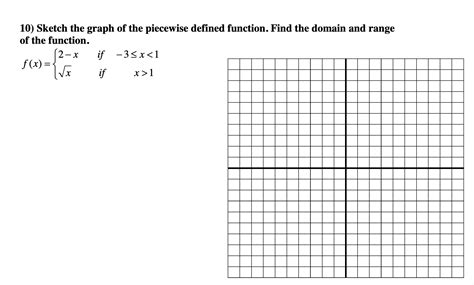 solved 10 sketch the graph of the piecewise defined