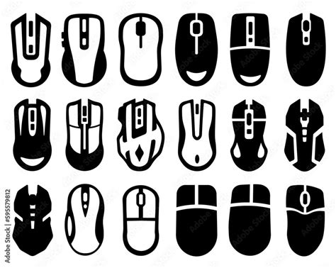 PC Mouse SVG Gaming Mouse SVG Computer Mouse Set Computer Mouse Icon