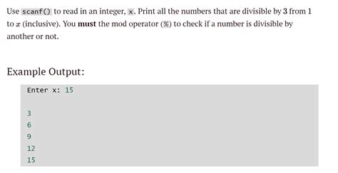 Solved User Scanf To Read In An Integer Input Between Chegg
