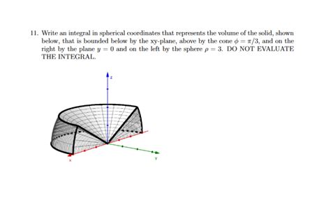 solved write an integral in spherical coordinates that