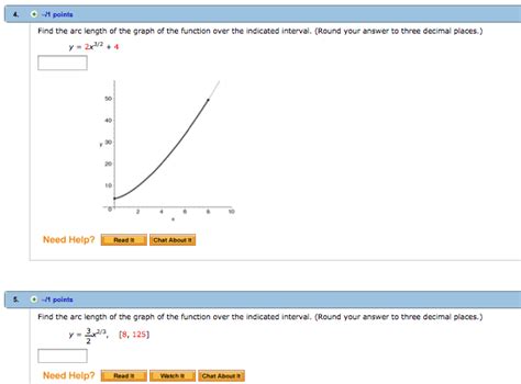 oneclass find the arc length of the graph of the function over the indicated interval round