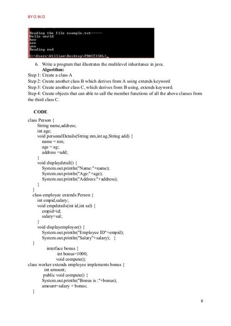 java practical