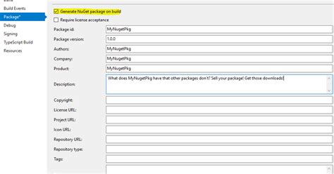 Technical Blog Visual Studio How To Generate A NuGet Package On Build