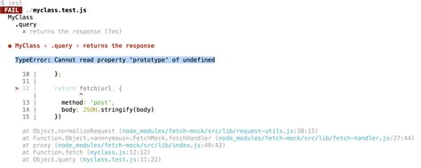 node js jest with fetch mock generating error typeerror cannot read property prototype of