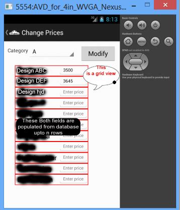 Android How To Get Value From Edittext In Gridview Stack Overflow
