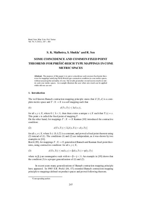 pdf some coincidence and common fixed point theorems for presic reich type mappings in cone
