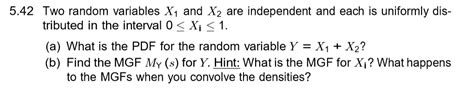 solved 5 42 two random variables x1 and x2 are independent