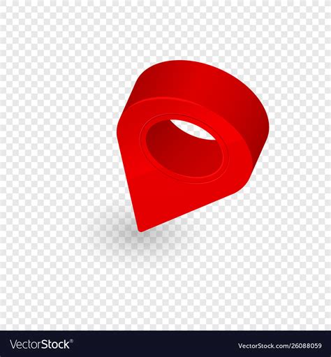 Map Location Pointer 3d Arrow Navigation Icon Vector Image