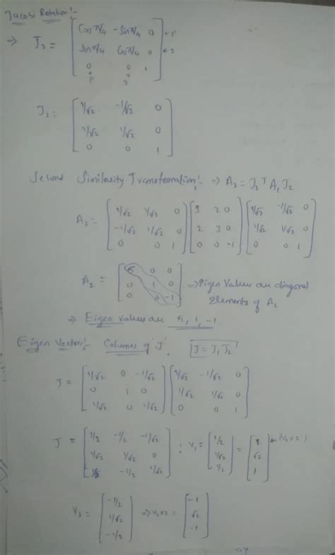 11 find the eigenvalues and corresponding eigenvectors of the following matrix using jacobi s