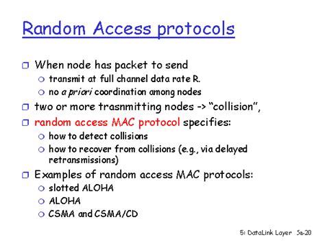 random access protocols
