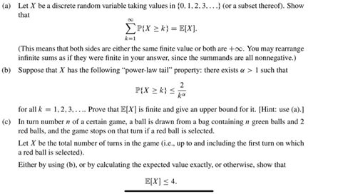 solved a let x be a discrete random variable taking values