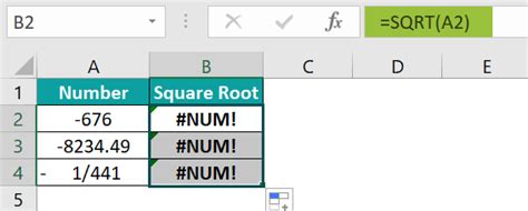 sqrt excel function formula examples how to use