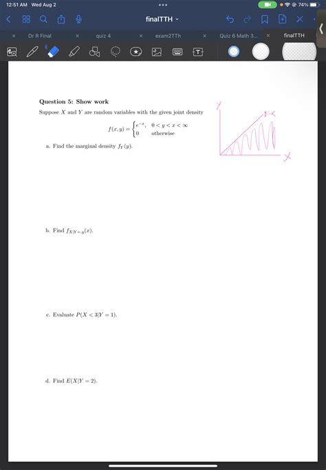 solved question 5 show work suppose x and y are random
