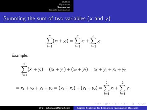 summation operator ppt