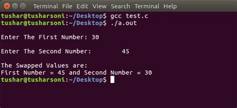 swap two numbers using temporary variable c program codingalpha
