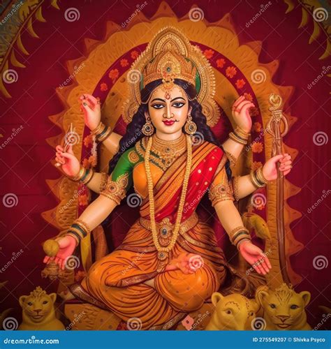Durga Is A Major Hindu Goddess Generative Ai Stock Illustration Illustration Of Indian