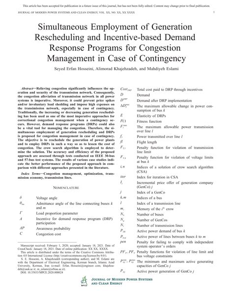 pdf simultaneous employment of generation rescheduling and incentive based demand response