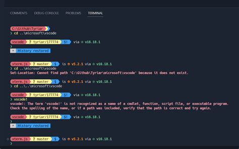 revived terminals should take latest command s cwd into account · issue 186635 · microsoft