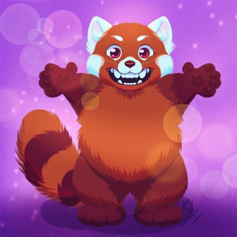204218 Safe Artistkalaxy Mei Lee Turning Red Mammal Red Panda Semi Anthro Disney