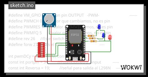 PRACTICA MOTOR DC Wokwi ESP32 STM32 Arduino Simulator
