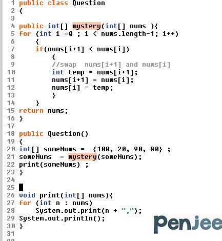 Sorting Java Array In 1 Loop Psuedo Sorting AP Java Prep Penjee