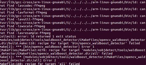 linking library problem while compiling opencv 3 1 0 for arm build opencv