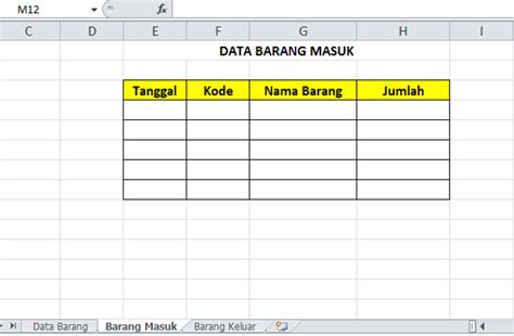 Contoh Laporan Stok Barang Gudang Excel