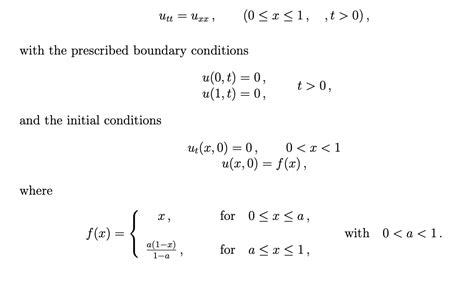 solved solve the following initial boundary value problem by