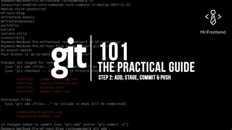 Git 101 The Practical Guide Step 2 Add Stage Commit Push YouTube