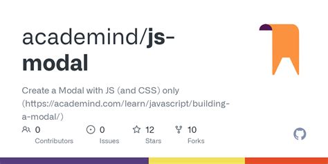 Github Academind Js Modal Create A Modal With Js And Css Only