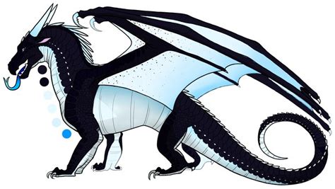 Whiteout Is A Female Nightwing Icewing Hybrid With Black Scales With Hints Of Dark Sapphire Blue