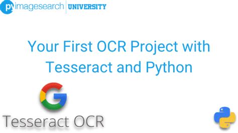 Easy Python OCR Project With Tesseract PyImageSearch
