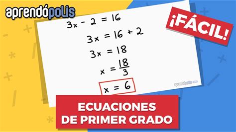 Ecuaciones De Primer Grado Ejercicios