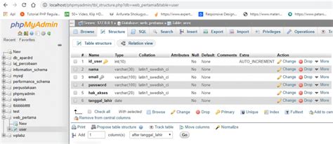 cara menampilkan isi tabel database php script source