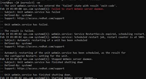 Unable To Access Webmin Panel As Server Is Taking Too Long To Respond