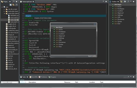 如何在eclipse中打开bat（windows batch）文件？ voidcc
