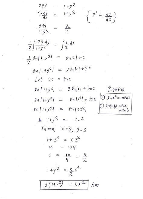 [solved] 1a differential equation please solve and show the solution