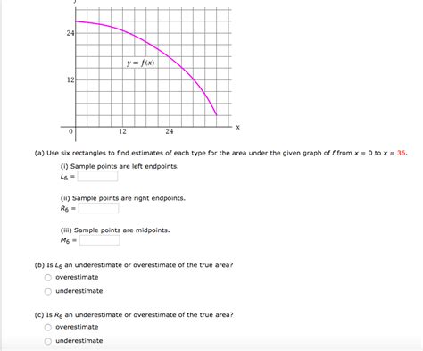 solved 24 12 12 24 a use six rectangles to find estimates