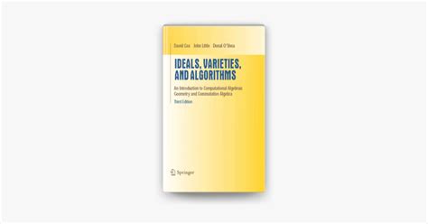‎ideals varieties and algorithms trên apple books